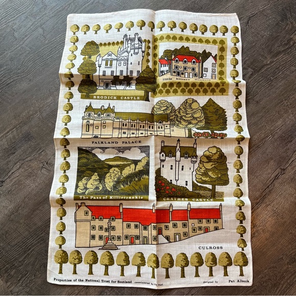 Vintage | Kitchen | Vintage Pat Albeck Linen Scottish Scenes Wall ...